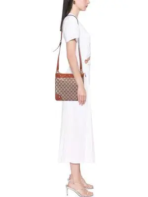 Gucci 2000-2015 Gg Canvas Nailhead Crossbody Bag - Neutrals