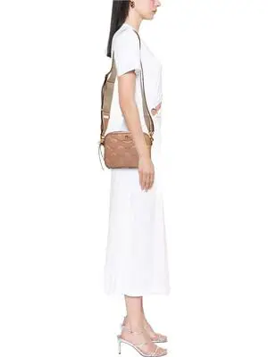 Gucci Small Gg Matelassé Calfskin Crossbody Bag - Neutrals