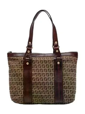 Fendi Fendi Zucchino Canvas Tote Bag Neutrals