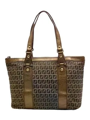 Fendi Zucchino Canvas Tote Bag - Neutrals