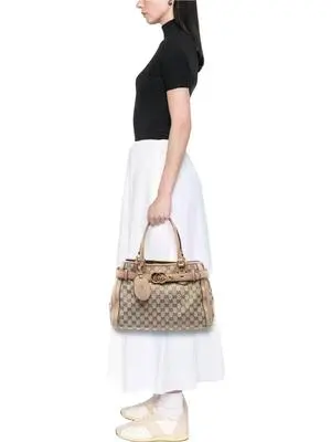 Gucci Gucci GG Canvas Running Tote Bag Neutrals
