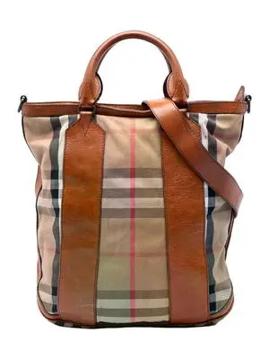 Burberry House Check Canvas Bonington Satchel - Neutrals