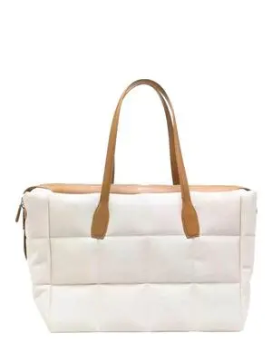 VEECOLLECTIVE Large Tela Quilted Shoulder Bag - Neutrals