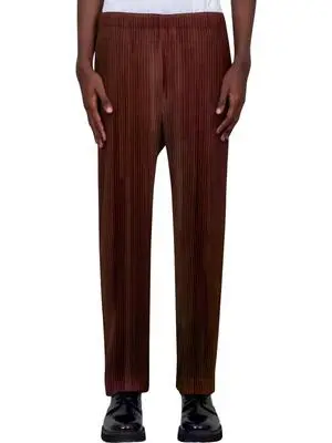 Issey Miyake Pleated Trousers - Brown