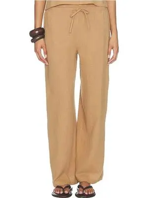 Barefoot Dreams Wide Leg Pant - Tan