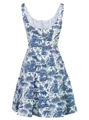 Staud Wells Mini Dress - Blue