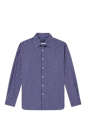 NOAH Oversized Checked Cotton-poplin Shirt - Blue