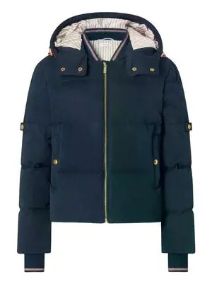 Thom Browne Waxed-tech Down Jacket - Blue