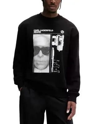 Karl Lagerfeld Graphic Print Sweatshirt - Black