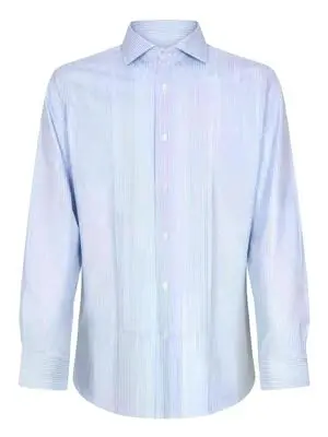 GUGLIELMINOTTI Vertical-stripe Long-sleeve Shirt - Blue
