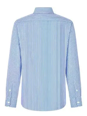 GUGLIELMINOTTI Vertical-stripe Long-sleeve Shirt - Blue