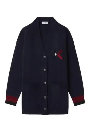 Kenzo K Logo V-neck Cardigan - Black