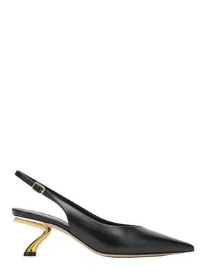 SALVATORE FERRAGAMO Salvatore Ferragamo S-Shaped Heel Slingback Pumps