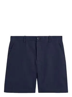 Cos Cotton-twill Chino Shorts With Lyocell Blend - Navy