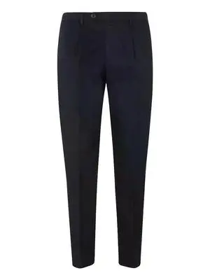 BRIGLIA 1949 Tailored Pleated Front Trousers - Blue