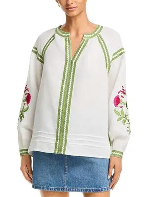Y3 Y-3 Sofia Embroidered Blouse