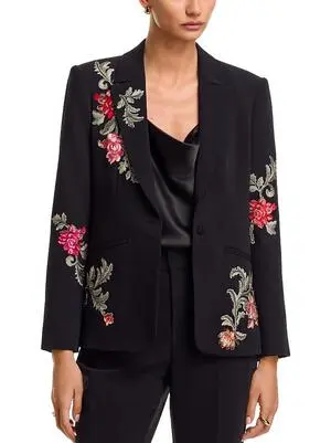 Cinq À Sept Embroidered Blazer - Black/multi