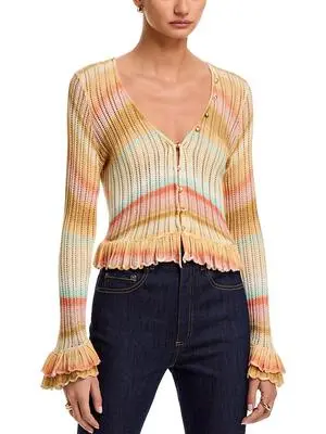 Cinq À Sept Edith Space Dyed Cardigan - Sunset Multi