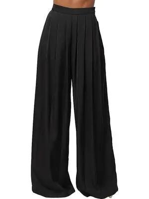 JLUXLABEL Jluxlabel Clara Wide Leg Pleated Trousers Black