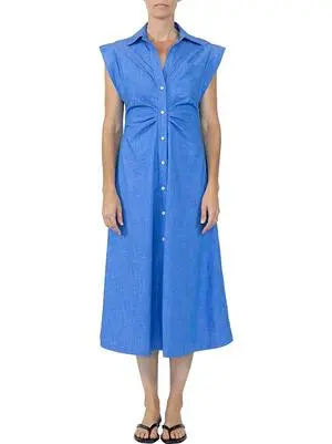 CALLAS MILANO Sleeveless Shirtdress - Bright Indigo