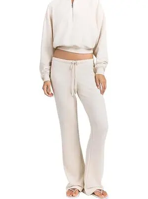 SKIMS Drapey French Terry Wide Leg Pants - Buff