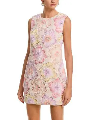 MILLY Ivette Floral Embroidered Dress - Rainbow Multi