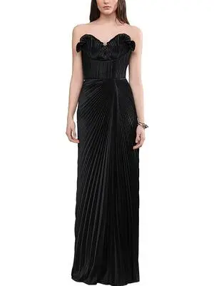 AMUR Pleated Gown - Navy