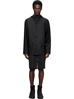 Rains Waterproof Pu Jacket - Black