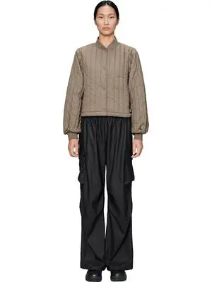 Rains Quilted Bomber Jacket - Cinder