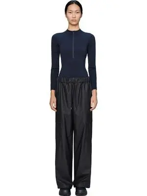 Rains Cargo Rain Pants Wide Leg - Black