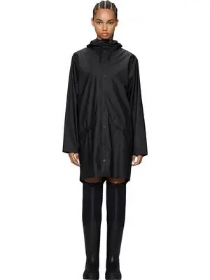 Rains Long Jacket Waterproof Rainwear - Black