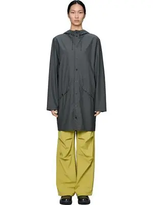 Rains Long Jacket Waterproof Rainwear - Grey