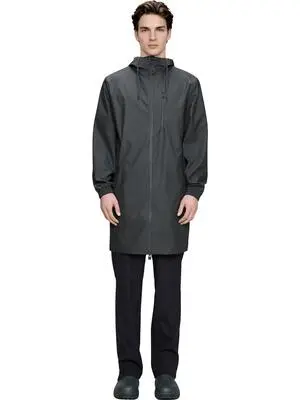 Rains Long Storm Breaker Waterproof Jacket - Grey