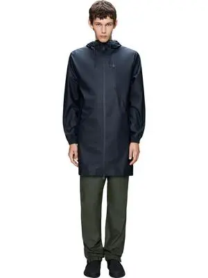 Rains Rains Long Storm Breaker Waterproof Jacket Navy