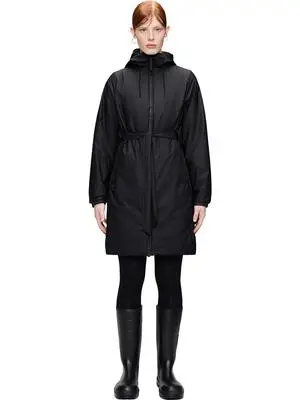 Rains Lohja Long Insulated Curve Jacket - Black
