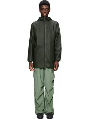 Rains Lohja Long Insulated Waterproof Jacket - Green