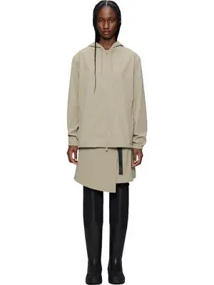 Rains Suva Hardshell Jacket With Hood And Drawstring - Beige