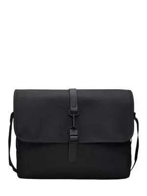 Rains Messenger Bag With Carabiner Closure - Black