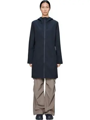 Rains Suva Hardshell Long W Jacket - Navy