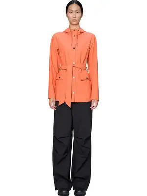Rains Belted Curve Jacket - Ember