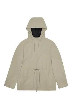 Rains Suva Hardshell String W Jacket Waterproof Hooded Rainwear - Beige