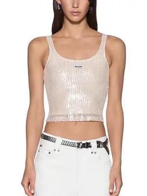 Ksubi Chloe Sequin Tank - Tan
