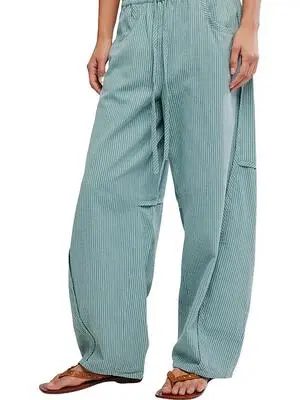 Free People Free People Striped Wide-Leg Trousers Blue Trell