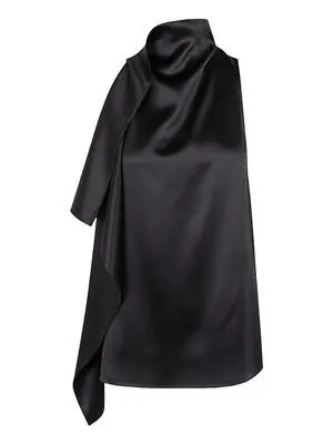 HEIRLOME Silk Draped Top - Black