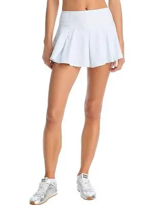 LoveShackFancy Hasna Pleated Skirt - Blue Serve