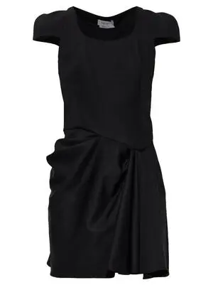Alexander McQueen Draped Mini Dress - Black