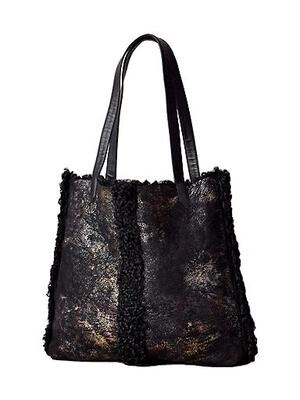 Overland Victoria Reversible Sheepskin Tote Bag - Galaxy