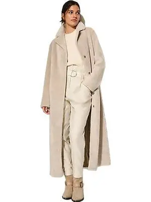 Overland Yvette Shearling Sheepskin Coat - Creme