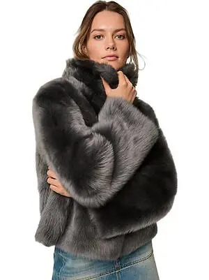 Overland Kylie Reversible Sheepskin Jacket - Graphite