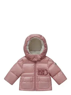 Moncler Logo Patch Down Jacket - Rose Pink